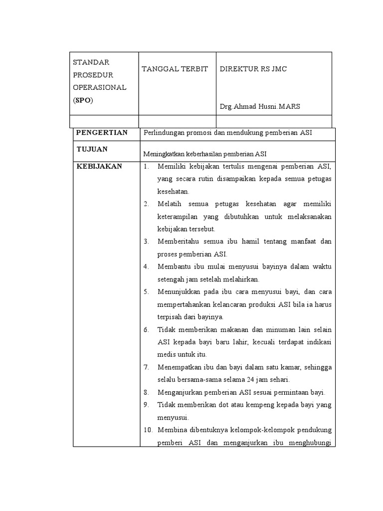 Prosedur Pijat Marmet untuk ASI | PDF