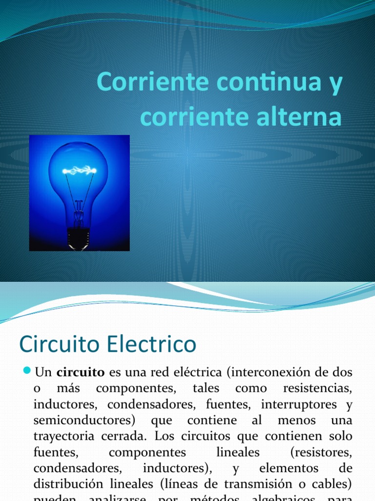 Corriente Alterna y Continua: Conceptos Clave | PDF | Corriente ...