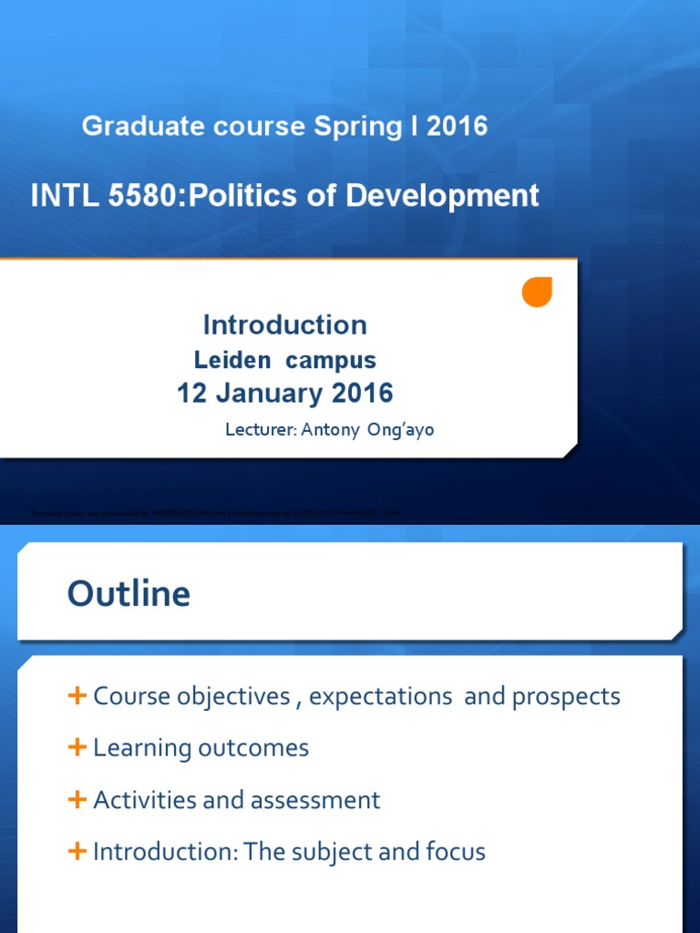 Politics of Development Notes | PDF | Science