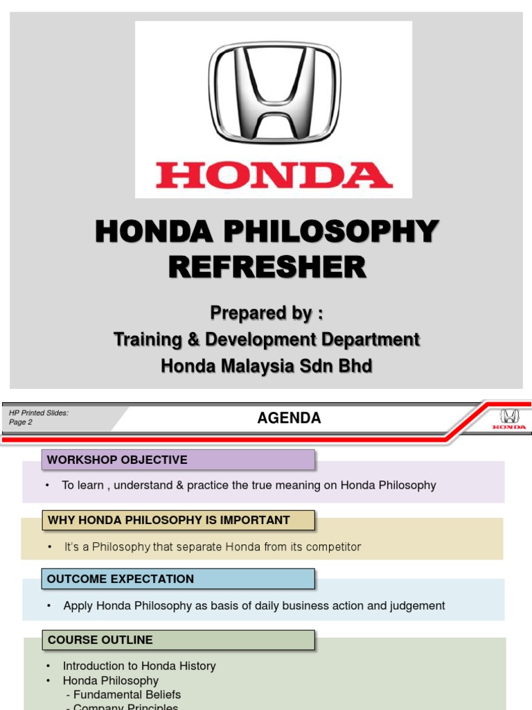 Understanding Honda's Core Philosophy | PDF | Honda | Communication