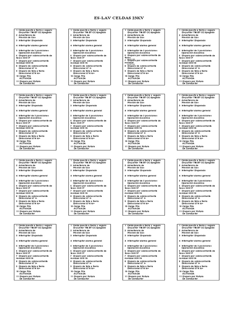 Ref620 y Ref615 Es-Lav 23kv Leyenda | PDF | Ingeniería de Edificación ...