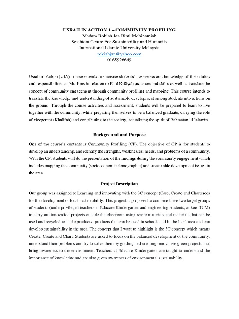 USRAH IN ACTION 1-PROPOSAL | PDF | Learning | Cognition