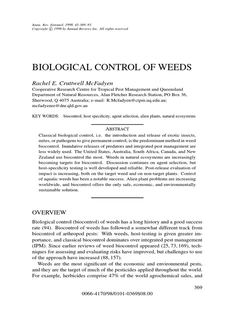 Biocontrol Paper | PDF | Biological Pest Control | Introduced Species