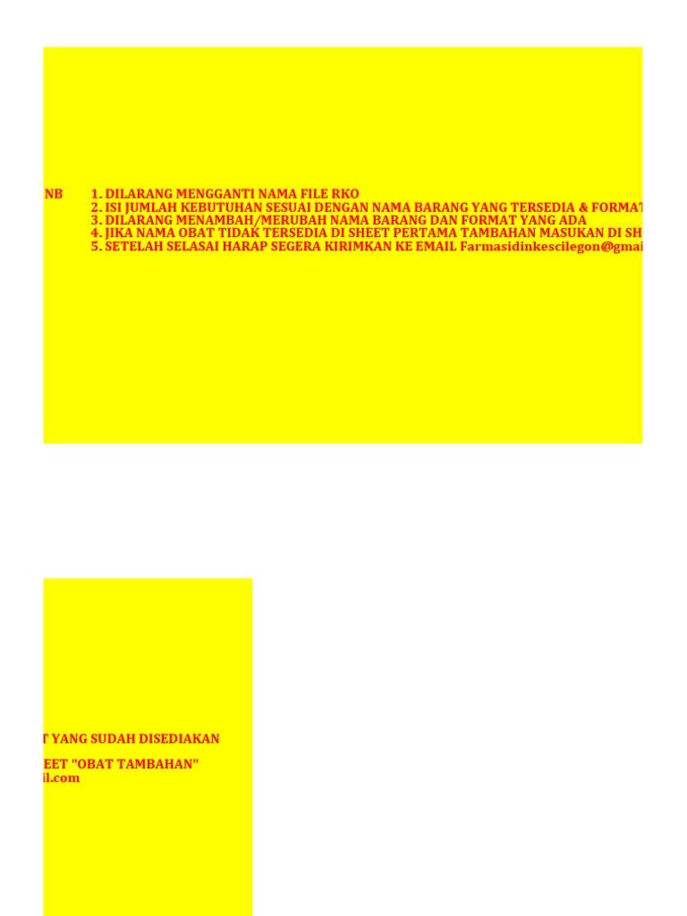 Rencana Kebuhuhan Obat Puskesmas Cibeber | PDF