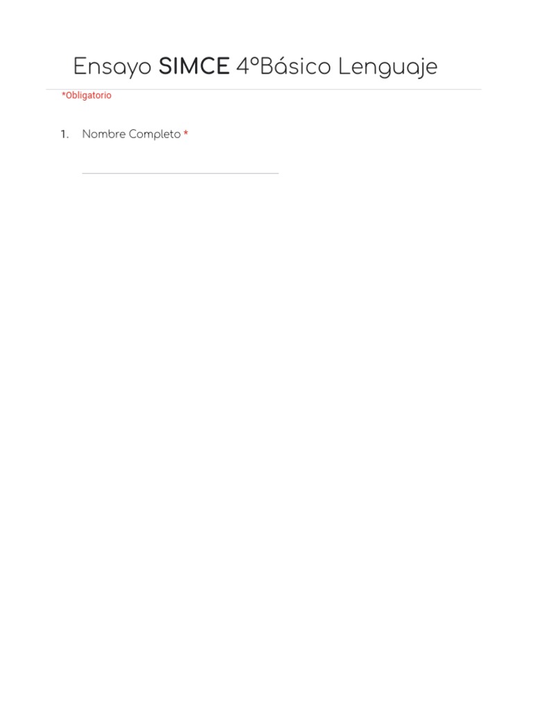 Ensayo Simce 4ºbásico Lenguaje | PDF | Panda gigante