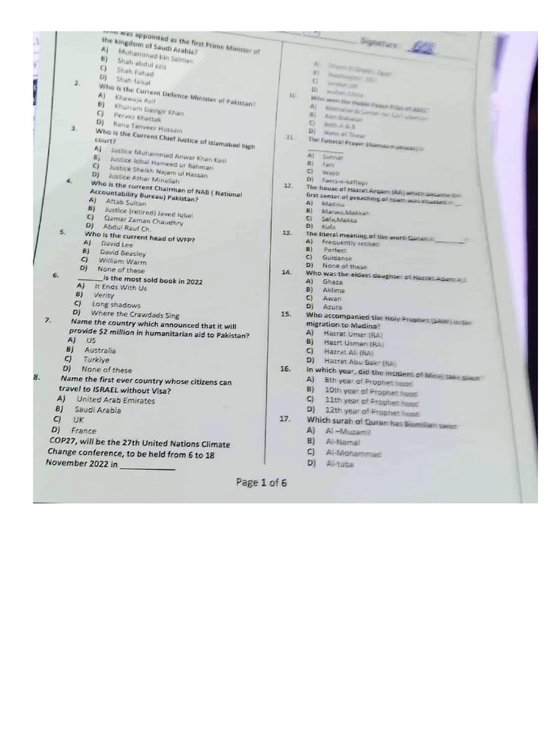 IESCO Test CTSP 11 December 2022 | PDF