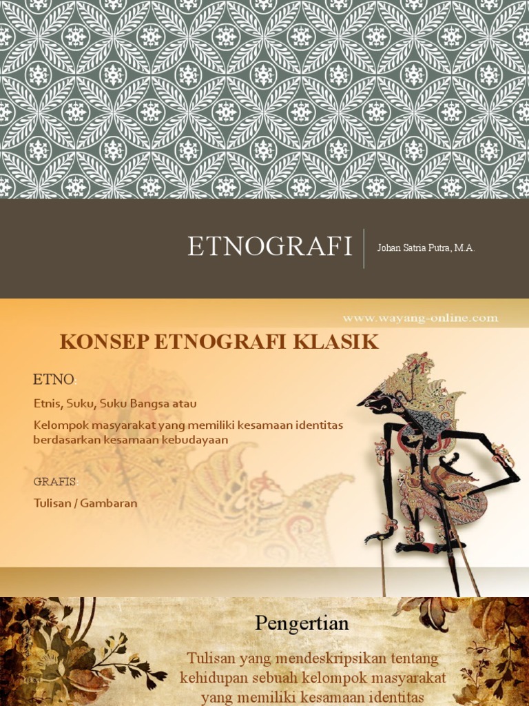 Etnografi Klasik dan Budaya Suku | PDF