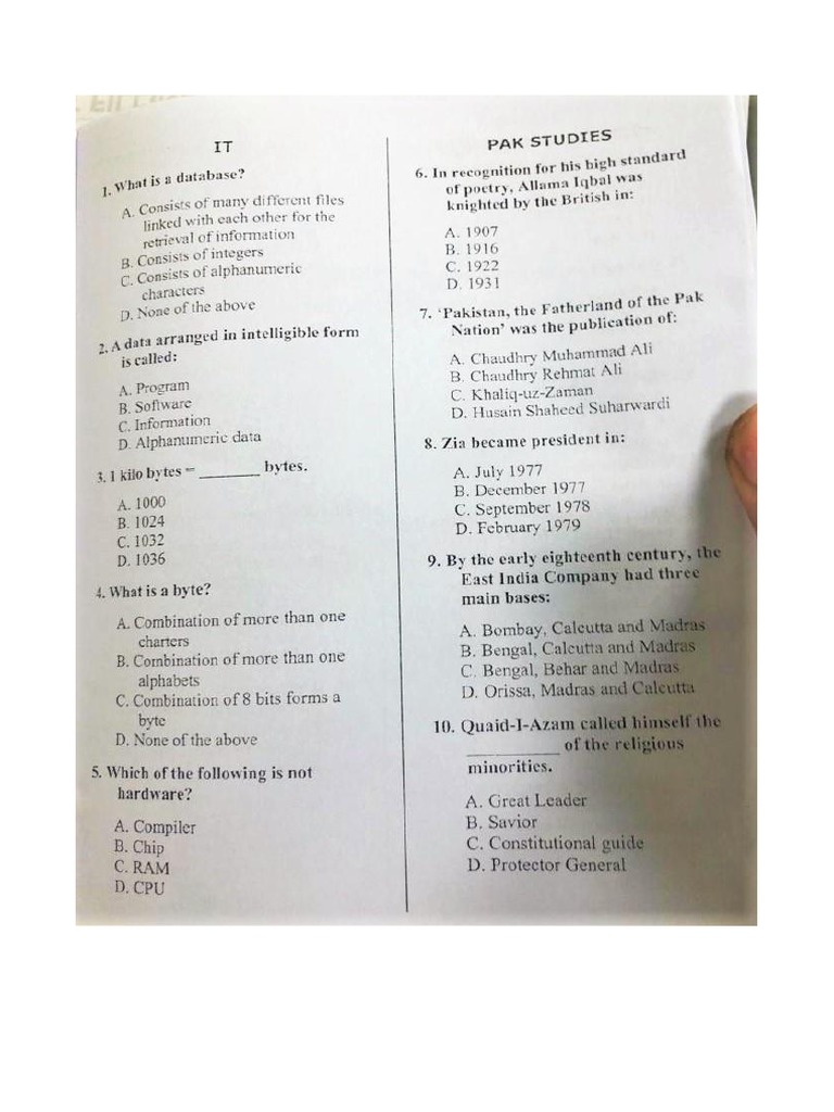 GEPCO Test NTS 10 December 2022 | PDF | Teaching Methods & Materials