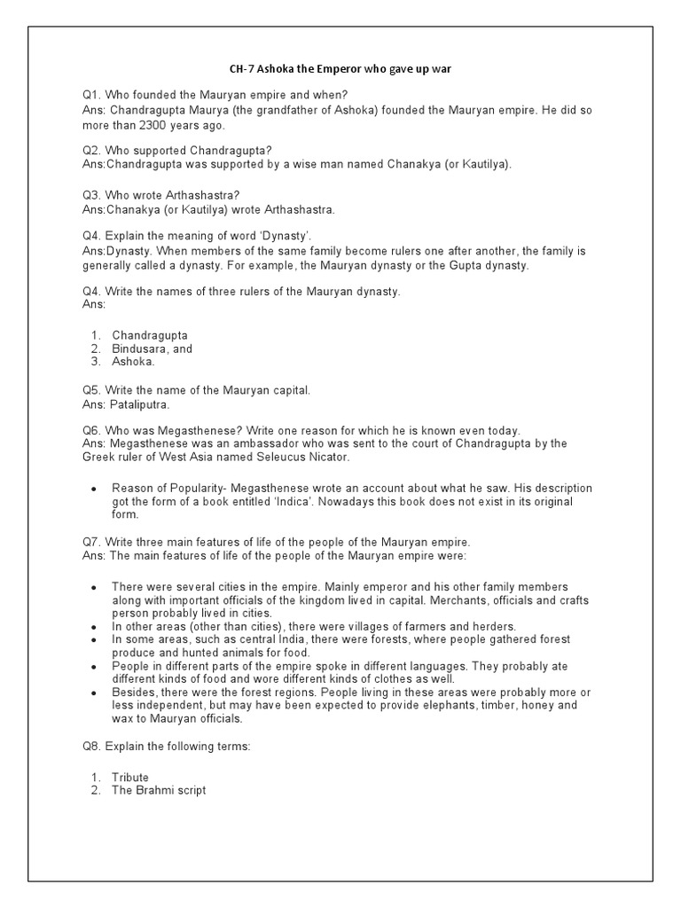 ch_7_Ashoka__history | PDF | Ashoka | Dharma