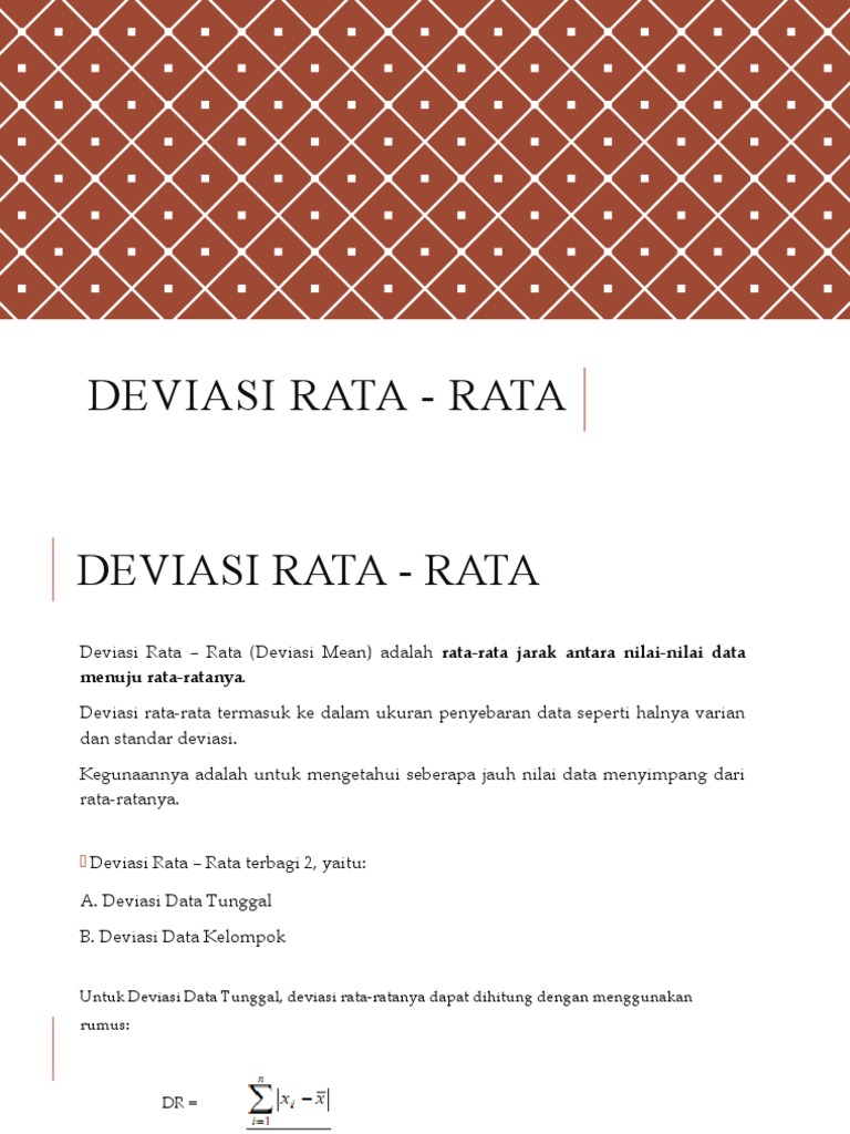 Deviasi Rata - Rata | PDF