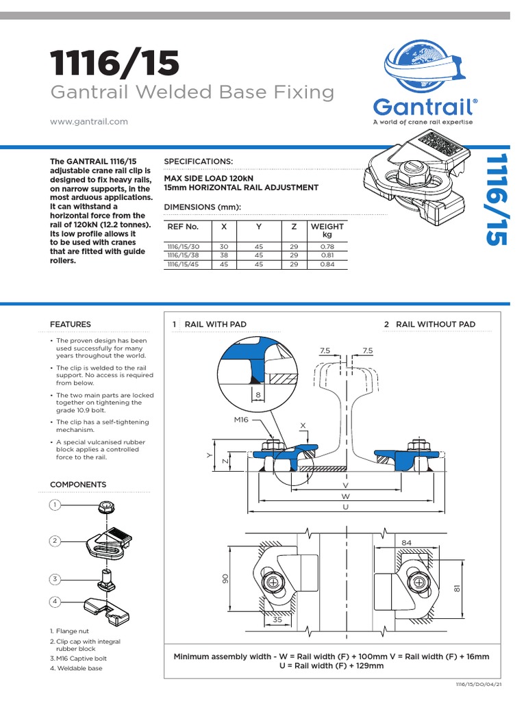Gantrail 1116 15 DS-0421 | PDF | Rail Transport | Welding