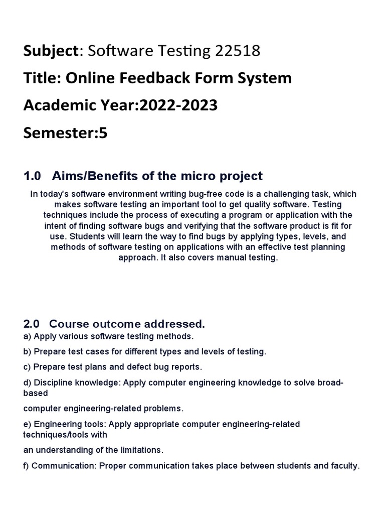 STE Microproject | PDF | Software Testing | Software