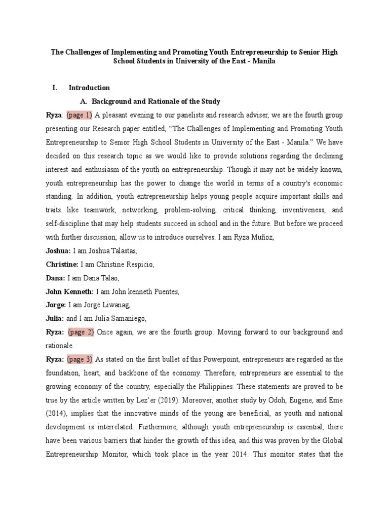 Research Script | PDF | Entrepreneurship | Survey Methodology