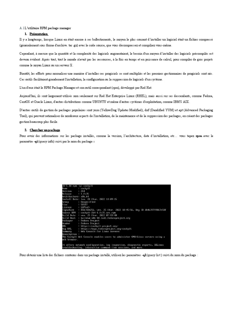 Guide RPM et YUM/DNF pour Linux | PDF | Linux | Distribution Linux