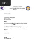 Letter of Request Change Status | PDF