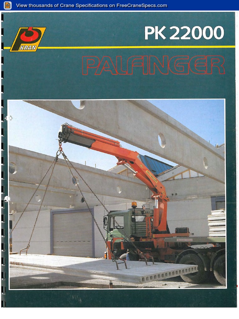 Palfinger PK 22000 B | PDF | Technology & Engineering