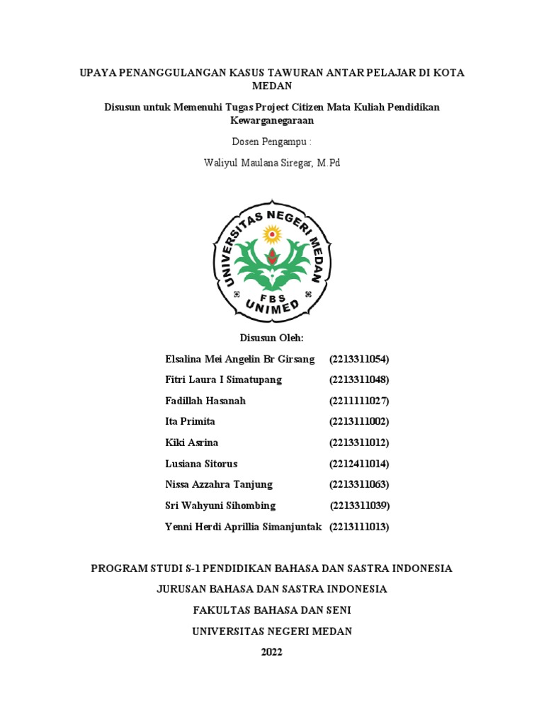 Project Citizen Pendidikan Kewarganegaraan Kelompok 2-1-1 | PDF