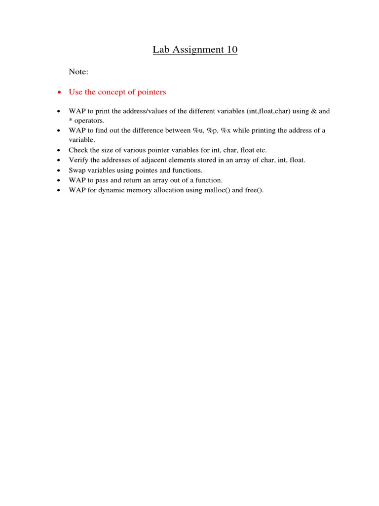 Lab Assignment 10 | PDF