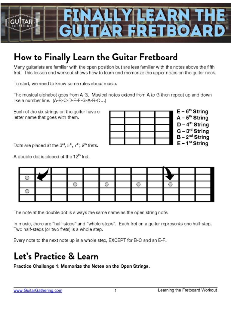 Learning The Fretboard Workout Book | PDF | Guitars | Irish Musical ...