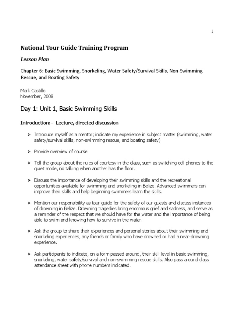 Lesson Plan Chapter 6 | PDF | Buoyancy | Snorkeling