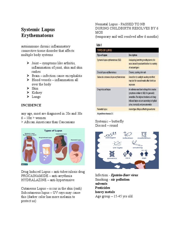 Systemic Lupus Erythematosus | PDF | Immune System | Inflammation