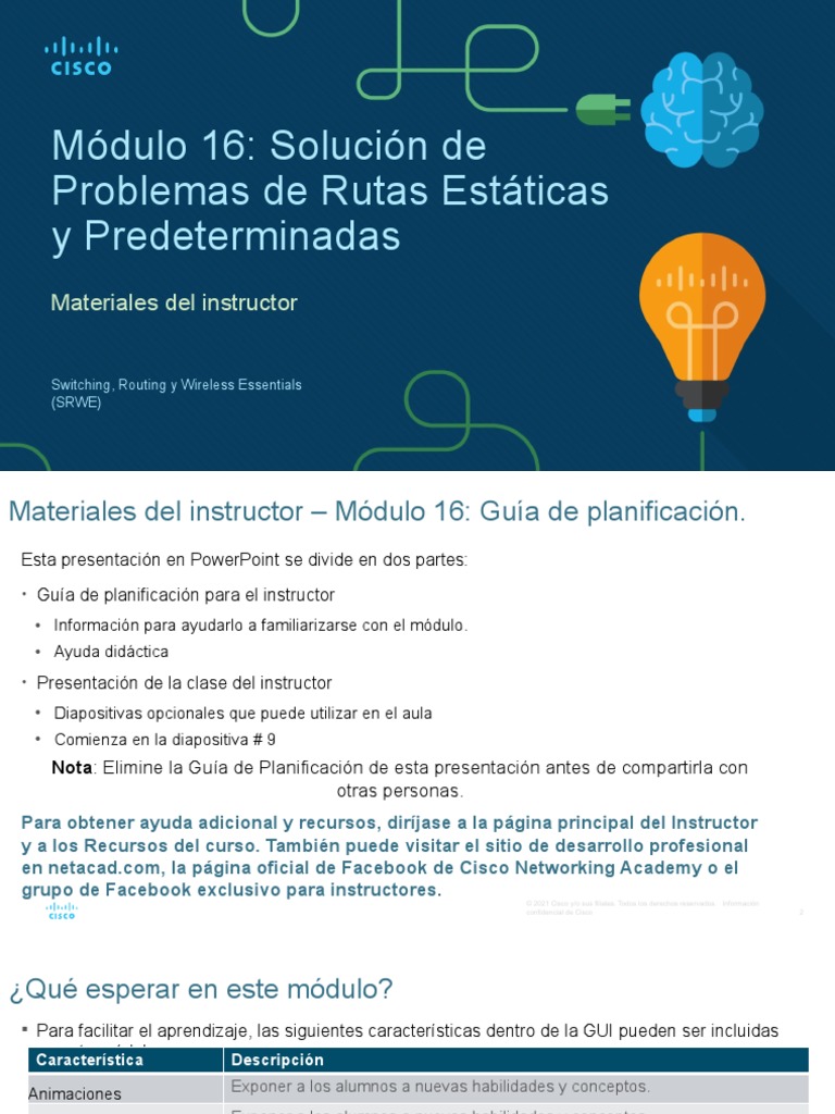 SRWE Module 16 | PDF | Enrutador (Computación) | Protocolos de internet