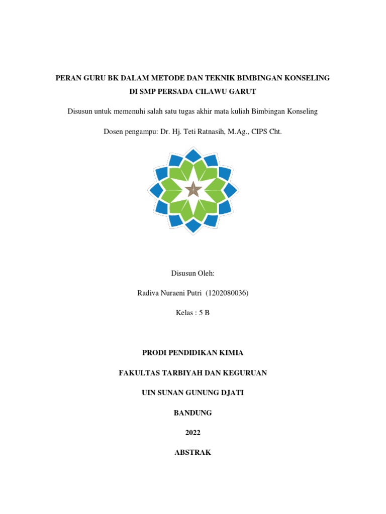 Peran Guru Bk Dalam Metode Dan Teknik Bimbingan Konseling Di Smp