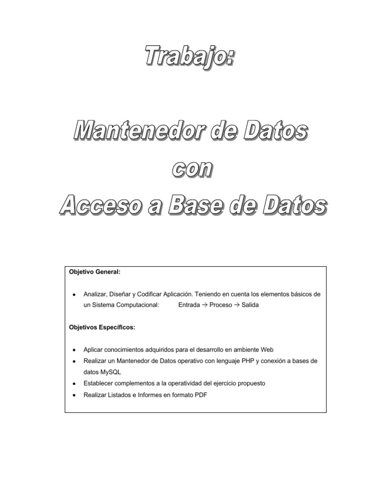 1º Clase - Mantenedor de Datos en PHP - Conexion y Agregar | PDF | Mi sql | Php