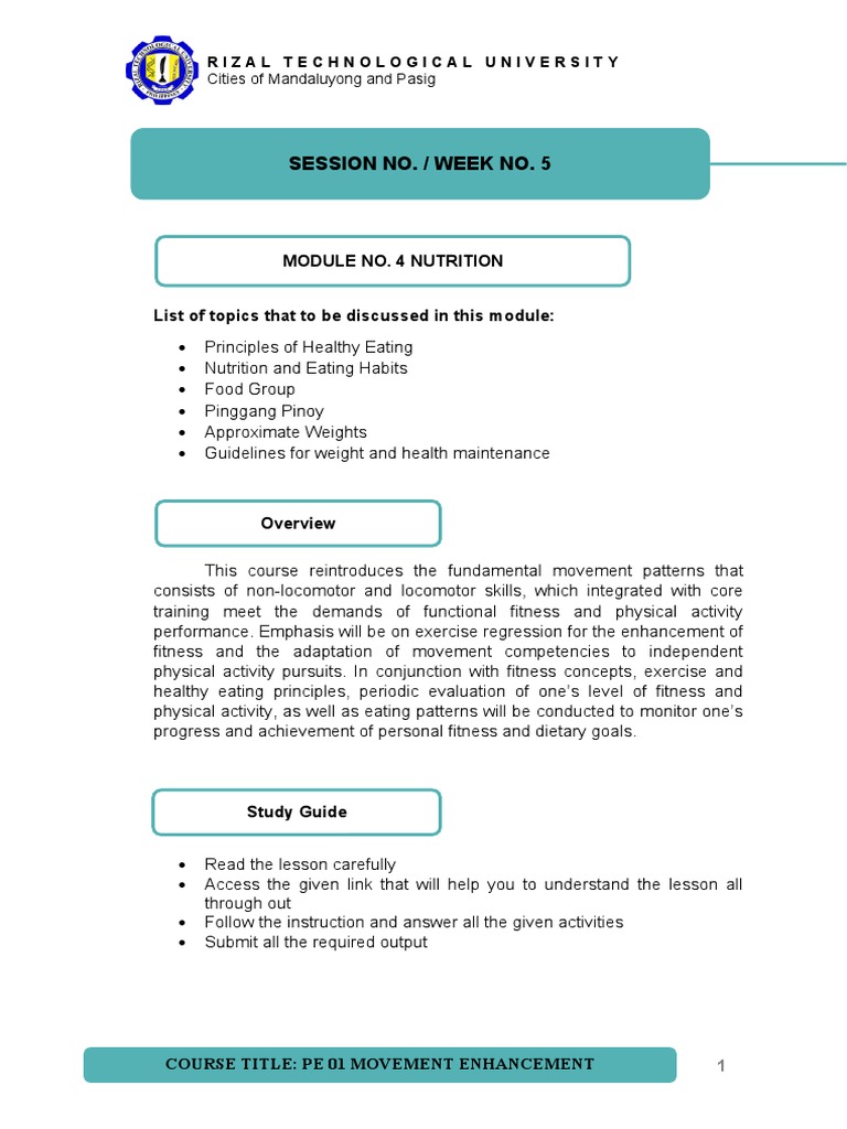 Module No. 4 Nutrition | PDF | Fat | Foods