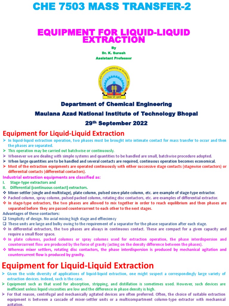 Equipments of LLE | PDF | Liquids | Colloid