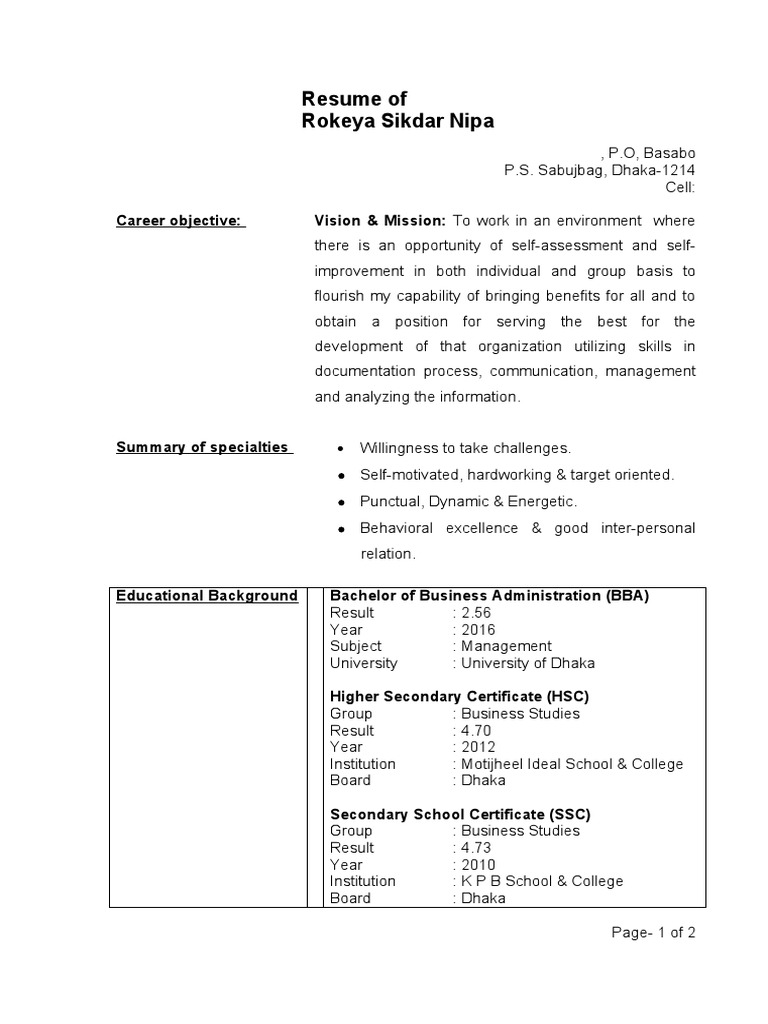 CV 2 Page-12 | PDF | Communication | Cognition