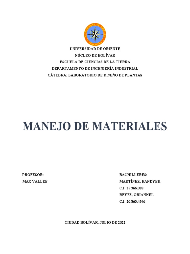 Tema V - Manejo de Materiales | PDF | Almacén | Logística