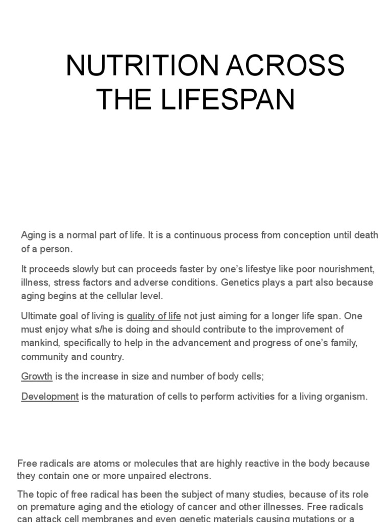Nutrition Across The Lifespan | PDF | Breastfeeding | Pregnancy