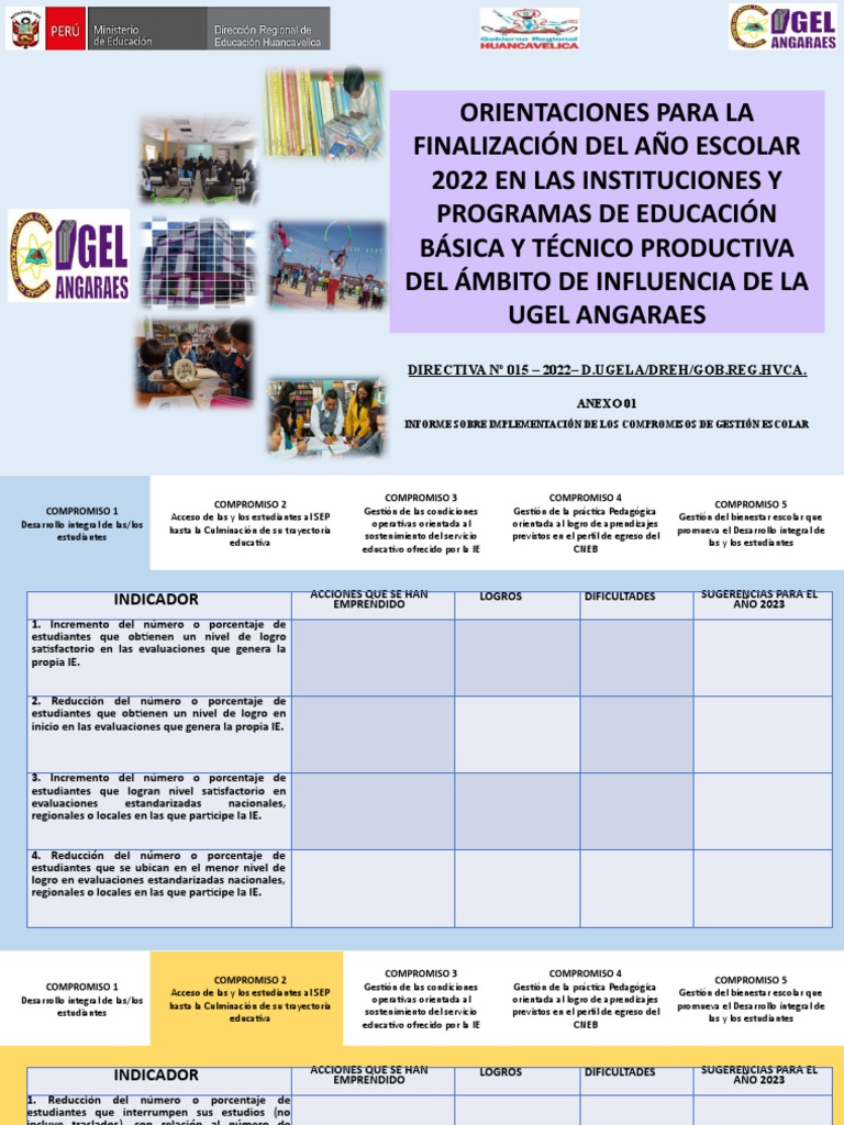 Directiva de Gestión Escolar 2022 | PDF | Pedagogía | Maestros