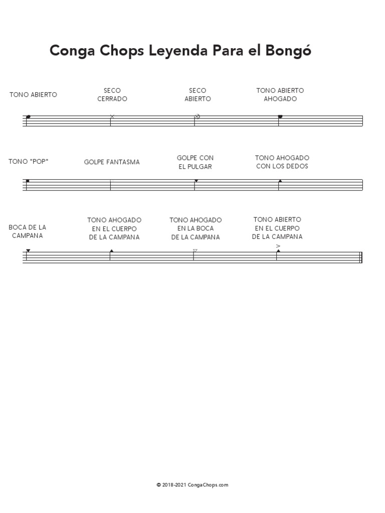Leyenda de Notación para El Bongó | PDF
