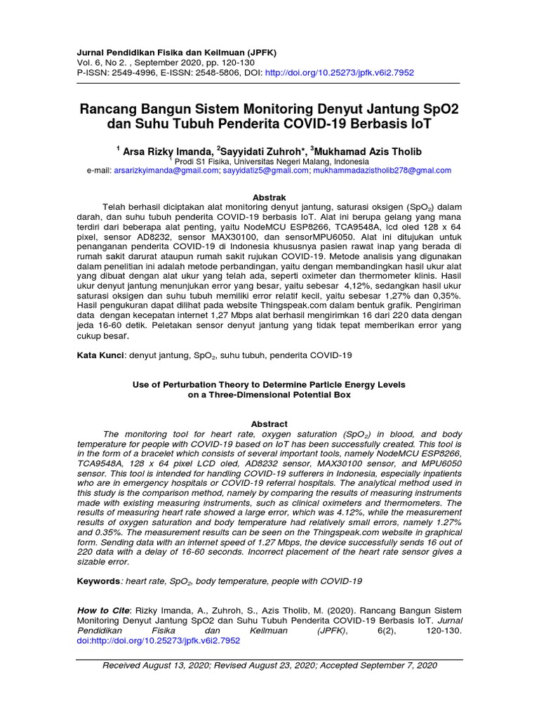 Rancang Bangun Sistem Monitoring Denyut Jantung SP | PDF Rancang Bangun Sistem Monitoring Denyut Jantung SP | PDF