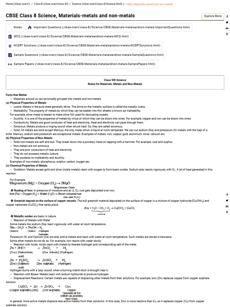 An In-Depth Overview of the Properties and Uses of Metals and Non ...