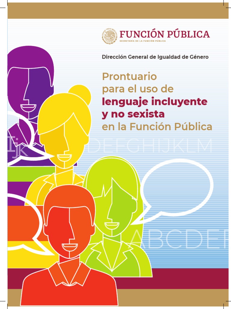 PRONTUARIO para El Uso de Lenguaje Incluyente y No Sexista en La Funci N P Blica | PDF | Sexismo ...