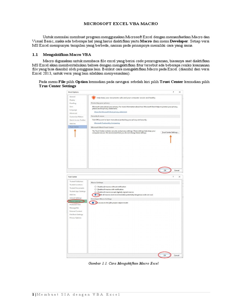 SIA dengan VBA Excel | PDF