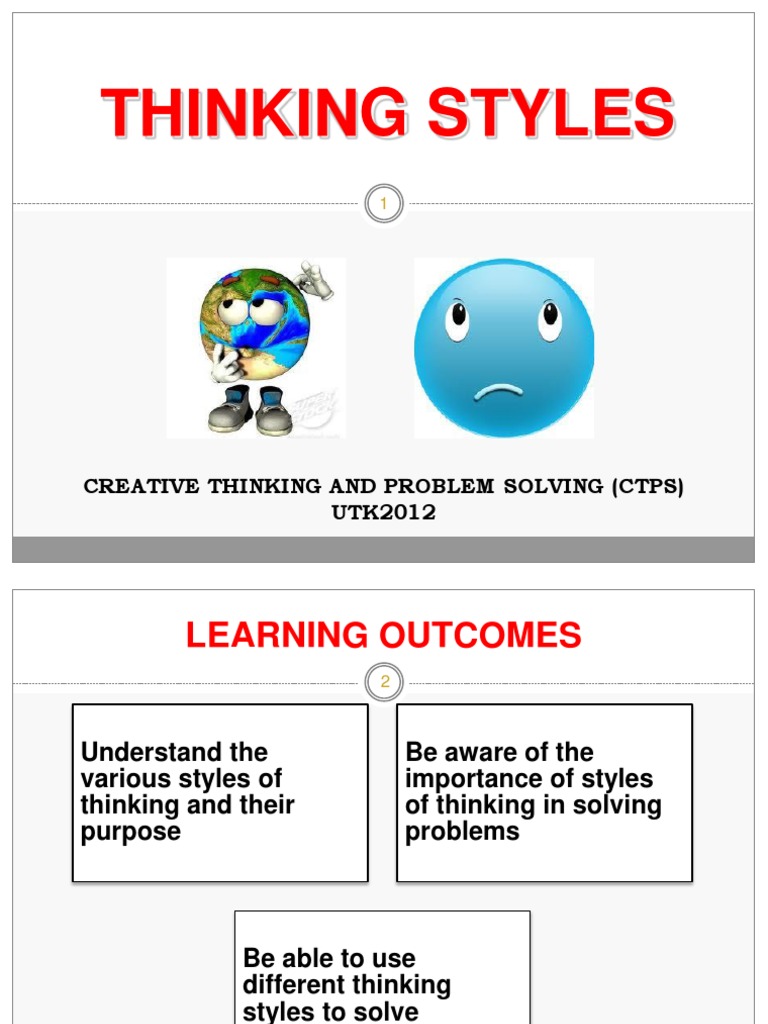 C2-Thinking Styles A201 | PDF | Thought | Critical Thinking