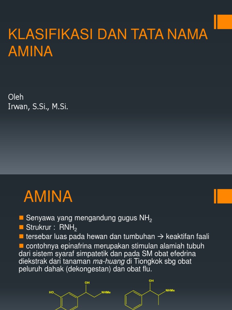 Klasifikasi Dan Tata Nama Amina | PDF