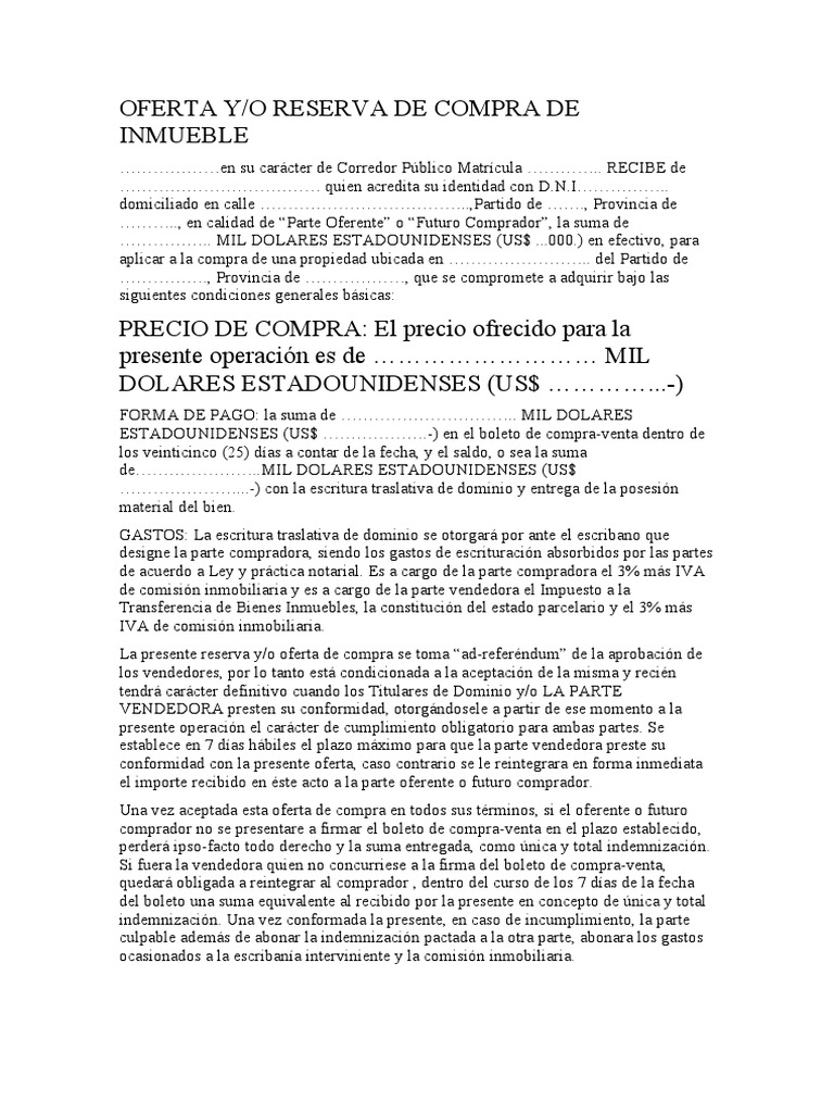 Modelo Reserva | PDF