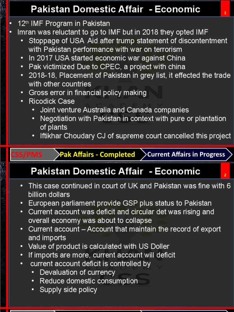 Pakistan's Economic and Political Challenges | PDF | Pakistan | Deficit ...