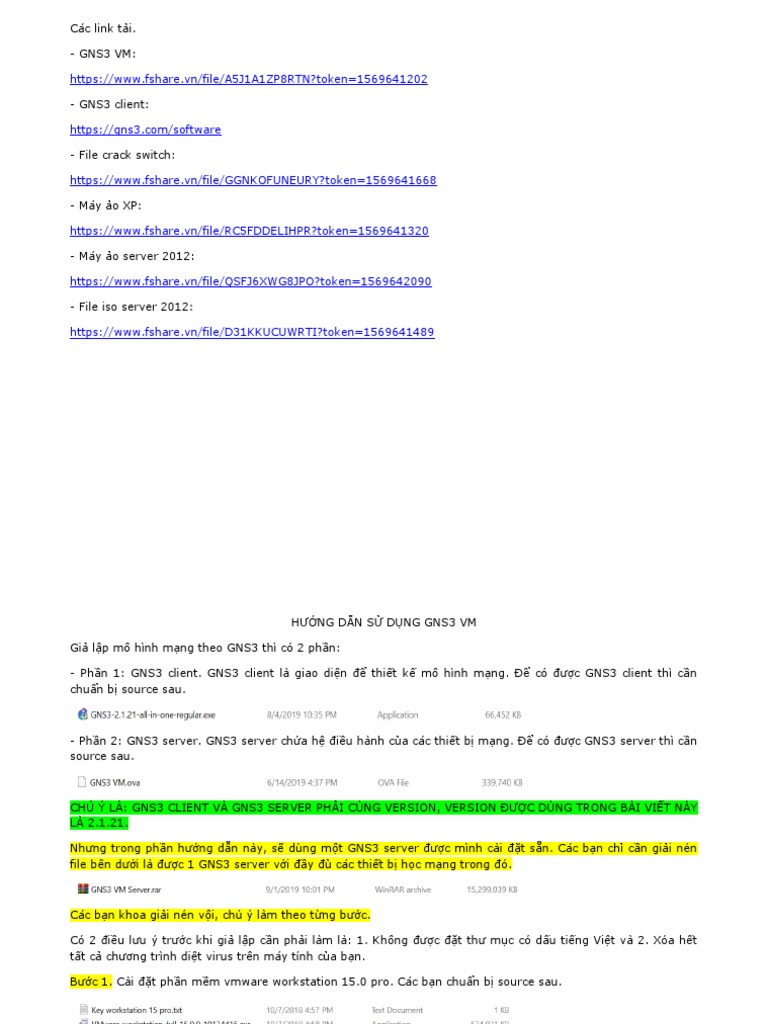 HƯỚNG-DẪN-SỬ-DỤNG-GNS3-VM - update | PDF
