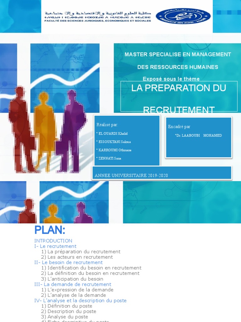 Exposé N2 - La Préparation Du Recrutement - Recrutement Et Intégration ... Exposé N2 - La Préparation Du Recrutement - Recrutement Et Intégration ...