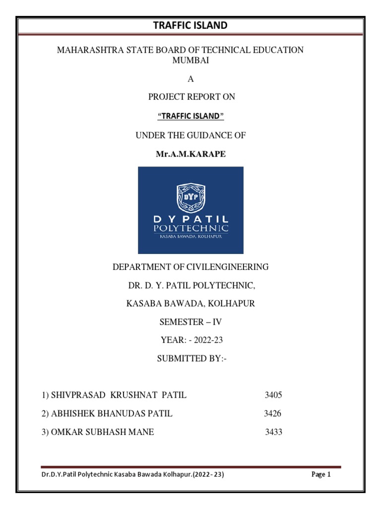 Traffic Micro Project | PDF | Traffic | Intersection (Road)