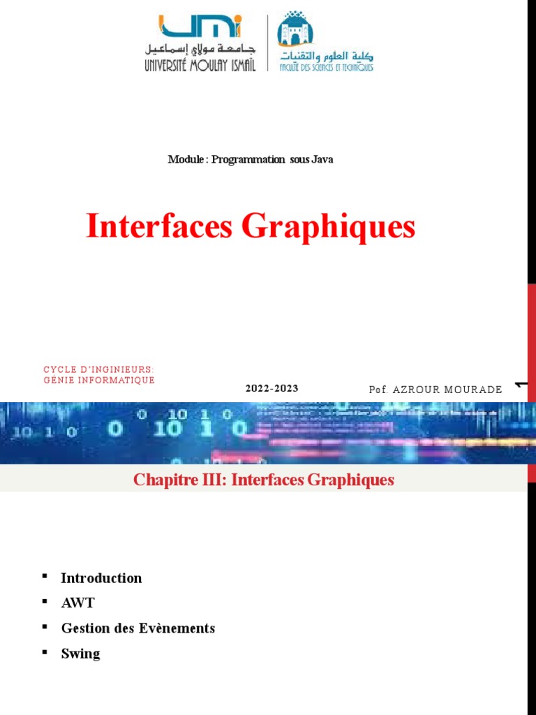 Chapitre 4 Interfaces Graphiques Pdf Java Langage De Programmation Âge De L Information