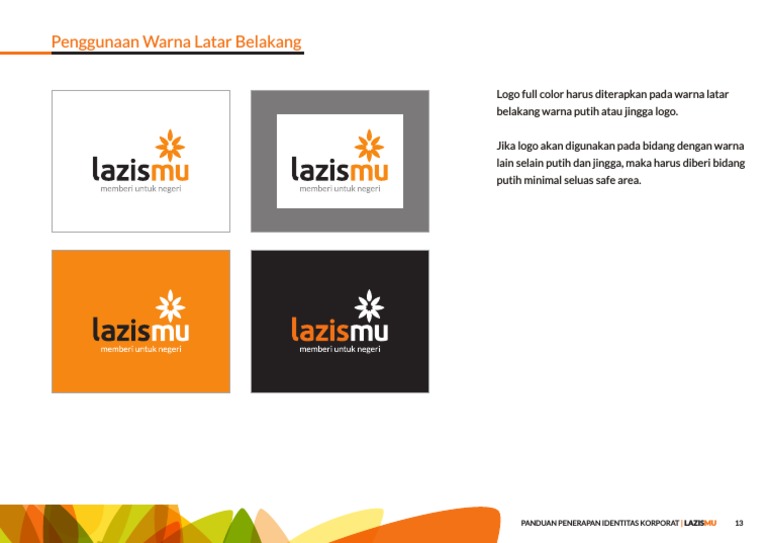Panduan Warna Latar Logo Lazis MU | PDF