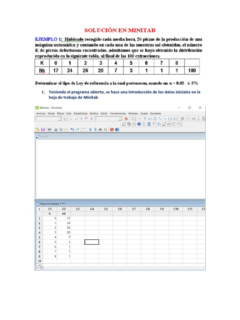 Solución en Minitab Binomial | PDF