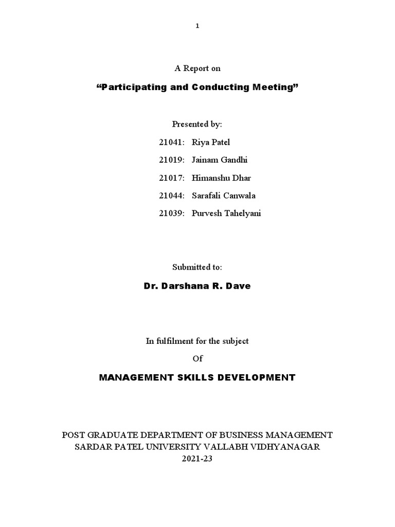 Effective Meeting Participation Guide | PDF | Leadership | Quorum
